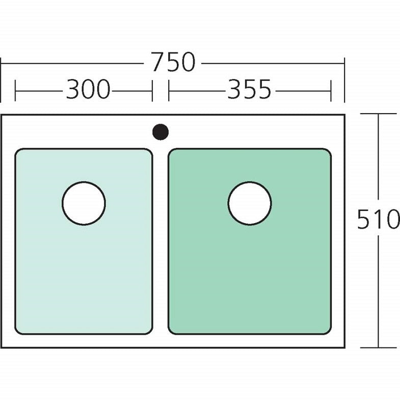 Oliveri Apollo 1 & 3/4 Bowl Sink