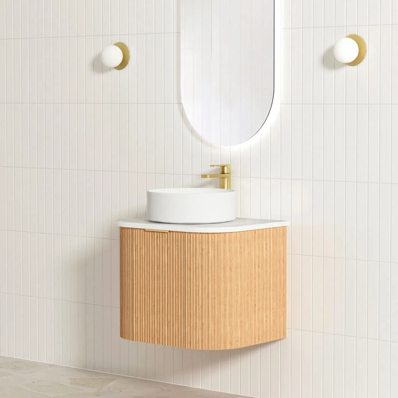 Otti Bondi Woodland Oak Fluted Curve Vanity 600mm