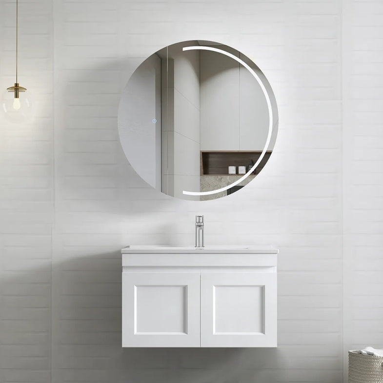 Otti Hampton Mark II Satin White Wall Hung Vanity 750mm