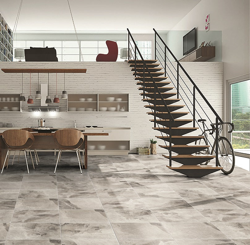 Atlantic Grey Marble External Tile 610x406x12mm