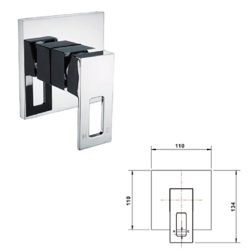 Hanna Shower Mixer Loop Handle Chrome